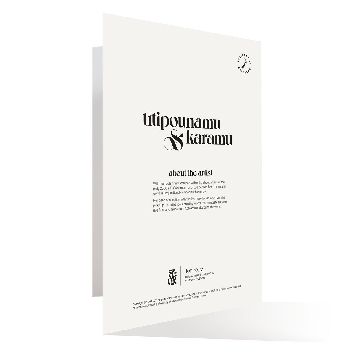 Titipounamu & Karamu A4 Art Card - FLOX