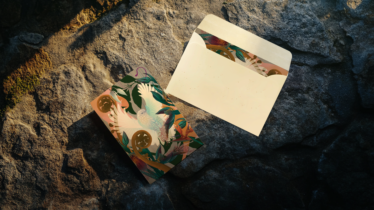 Fantail & Punga Greeting Card - FLOX