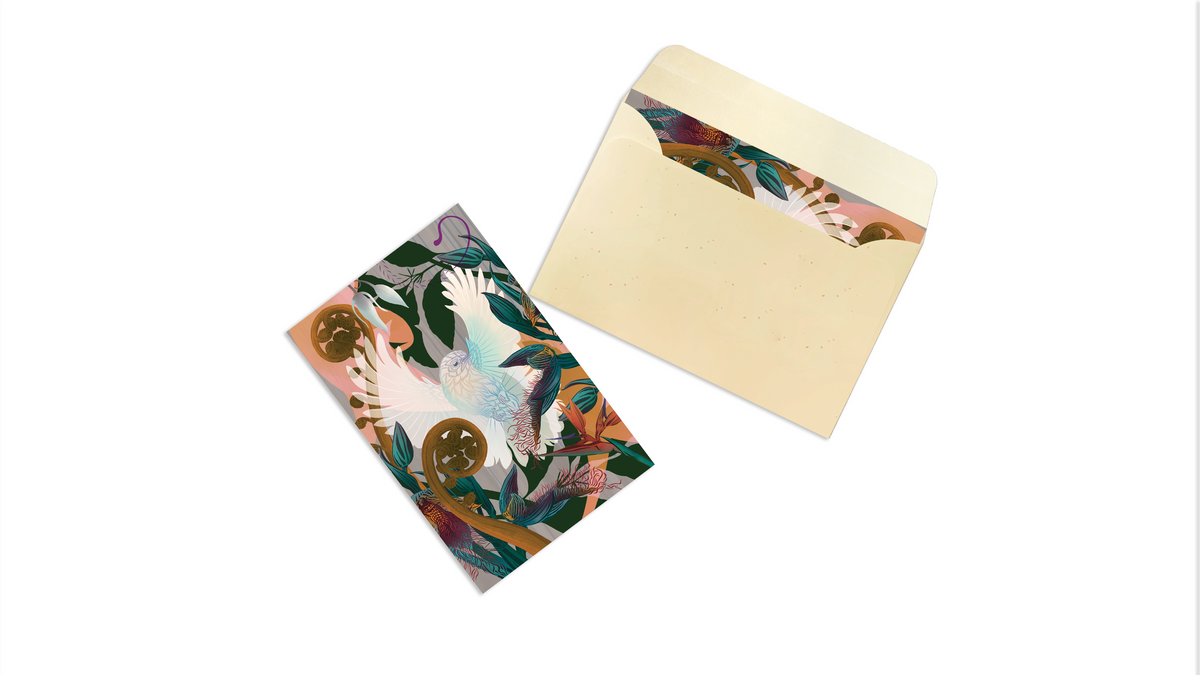 Fantail & Punga Greeting Card - FLOX
