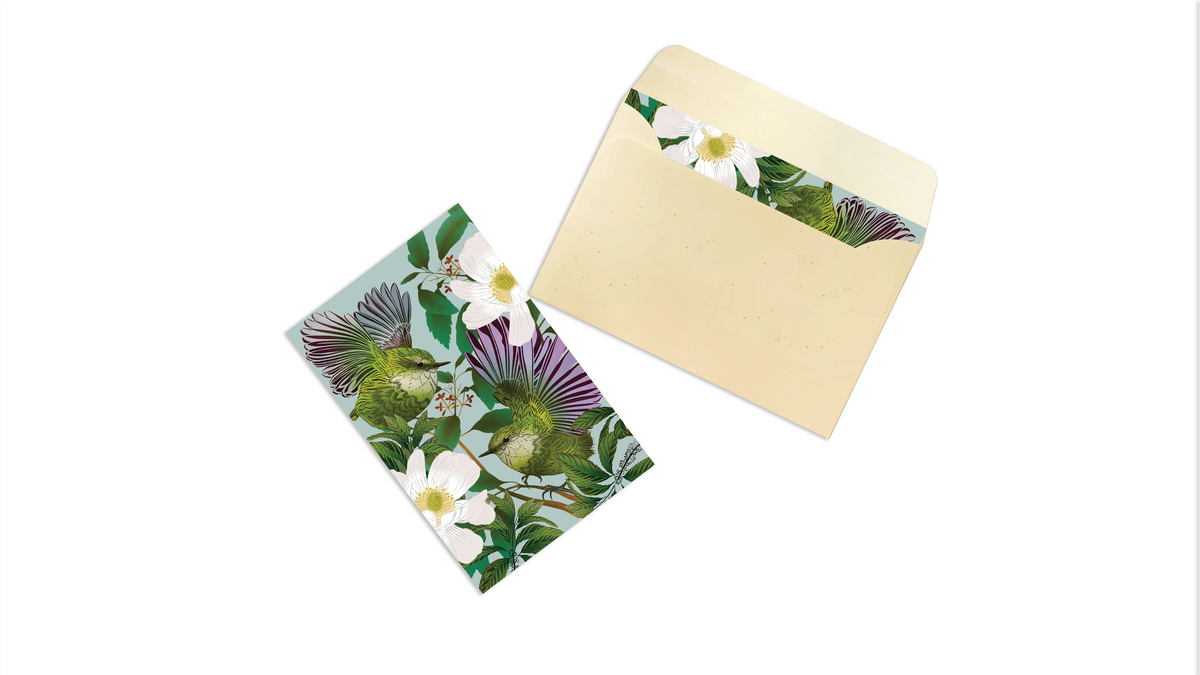 Tītipounamu & Karamu Greeting Card - FLOX