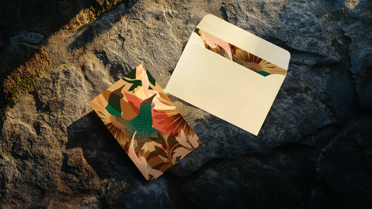 Tūī Whenua Greeting Card - FLOX